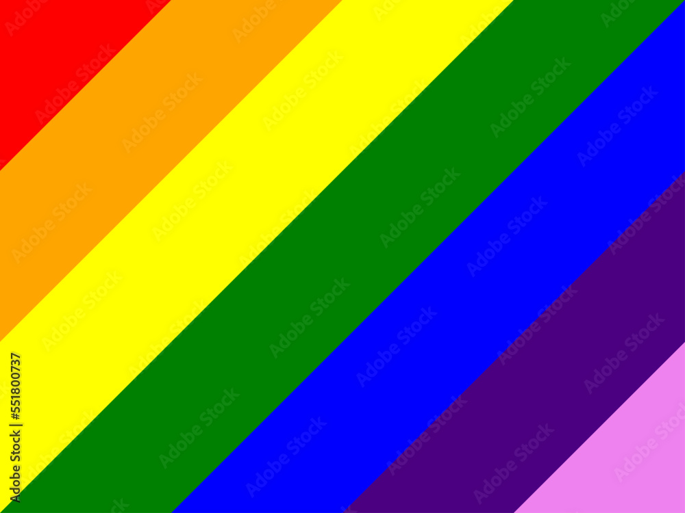 Diagonal Rainbow Color Scale Chart or Spectrum with Seven Colors (Red ...