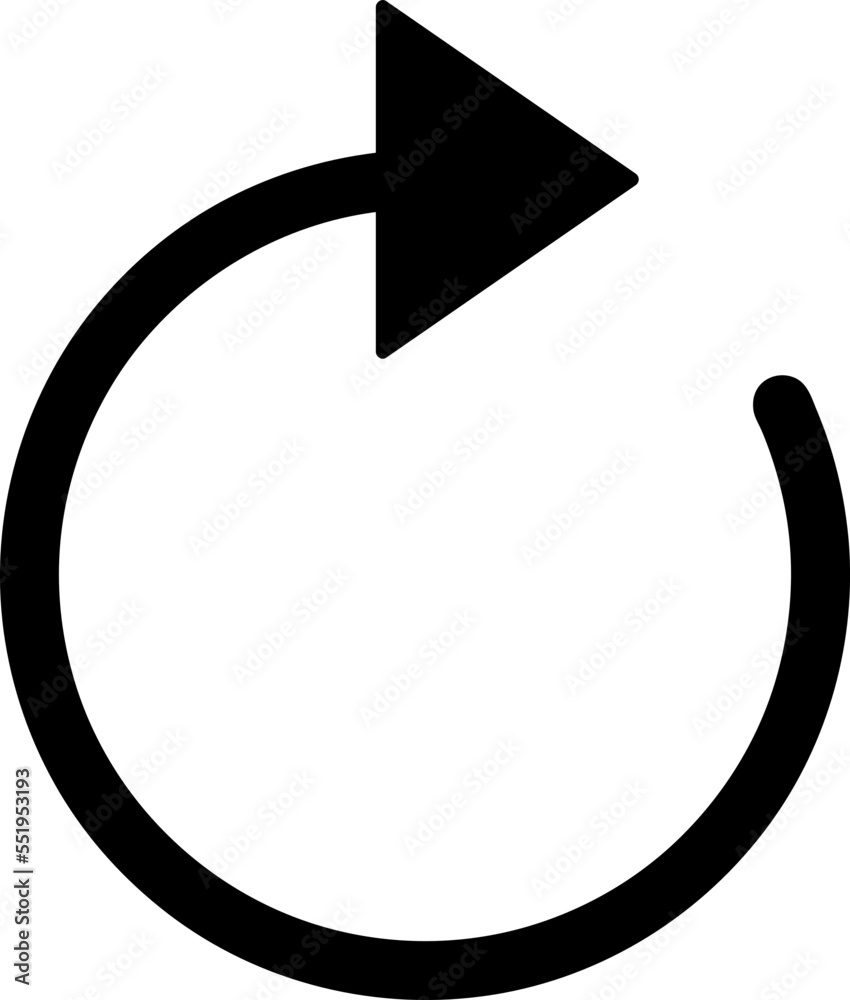 Restart Icon in trendy flat style isolated on white background, for ...