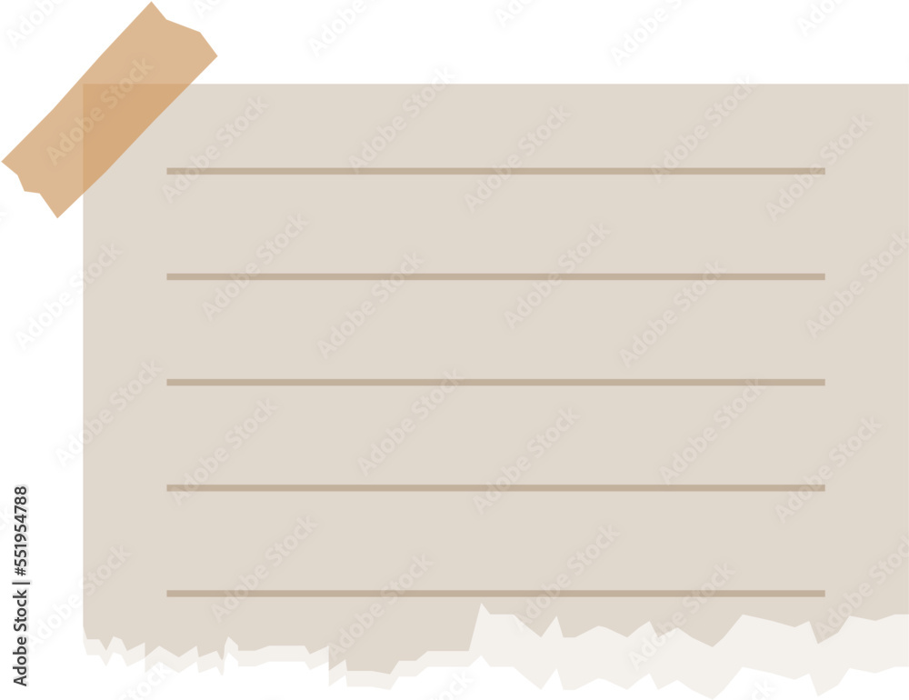 Aesthetic torn paper note. Sticky notes. Vector format. Editable file ...