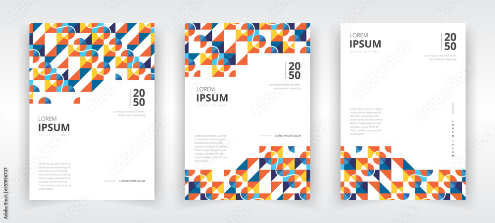 Modern and colorful a4 size vertical poster design template, flyer or ...