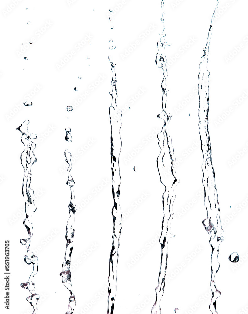 Shape form droplet of Water splashes into drop water line tube attack ...