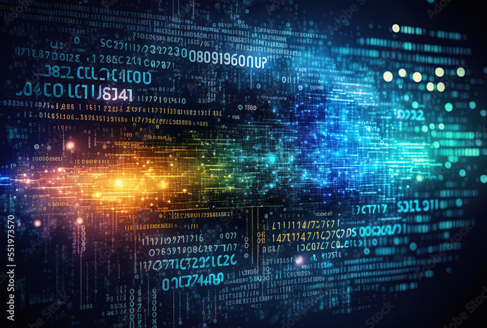 software developer and computer script abstract technological background in programming ...