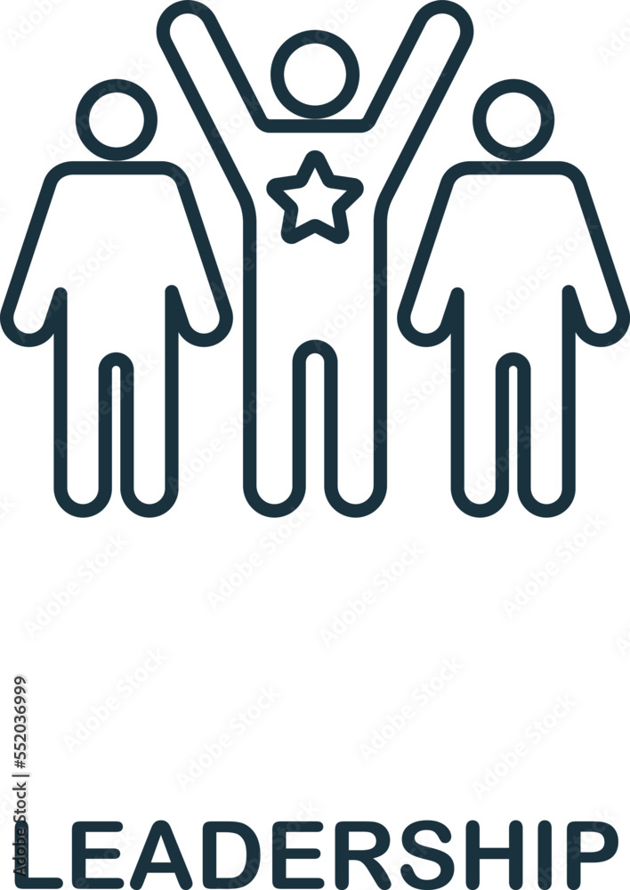 Leadership icon. Monochrome simple Company Structure icon for templates ...