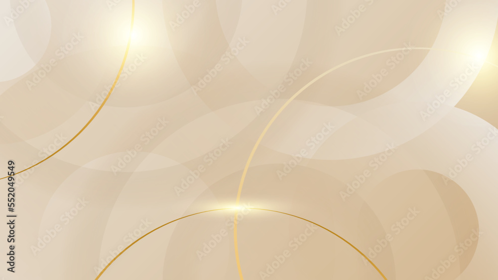 Abstract golden background with white and beige luxury glitter shapes ...