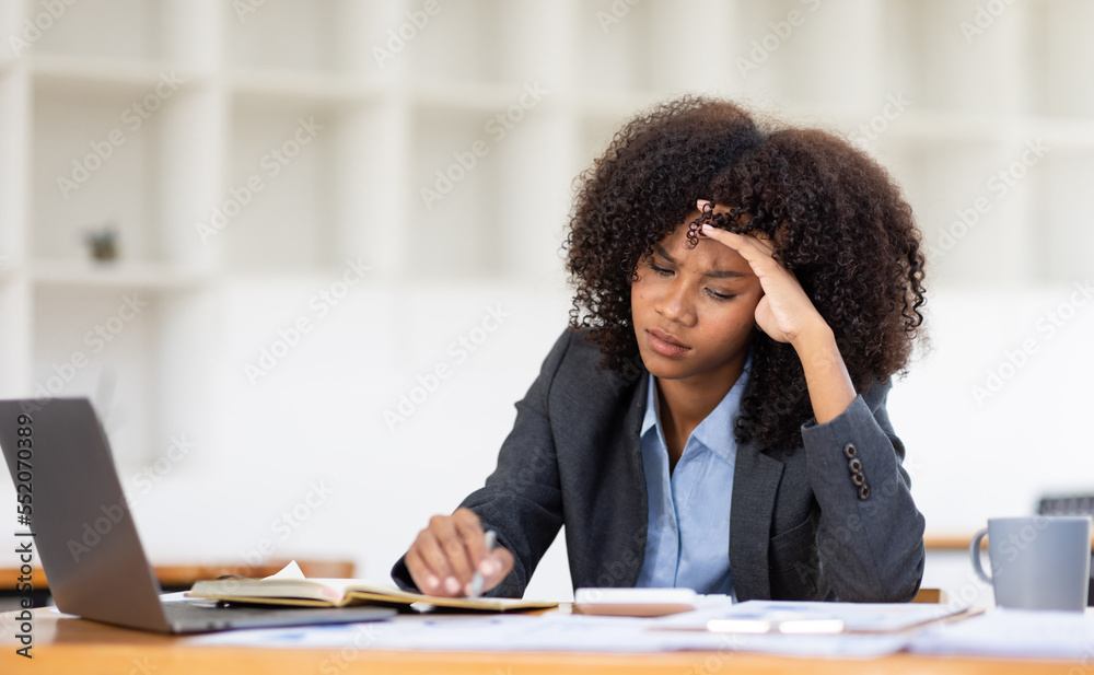 Feeling tired and stressed, workload, burnout and fatigue. Frustrated ...