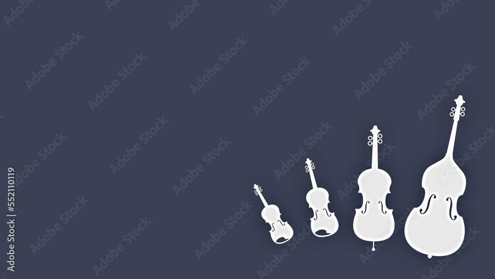 Strings Violin Viola Cello Bass - Traditional instruments of the ...