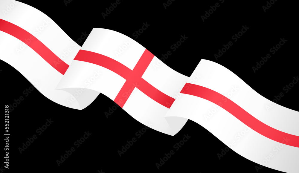 England flag wave isolated on png or transparent background,Symbol ...