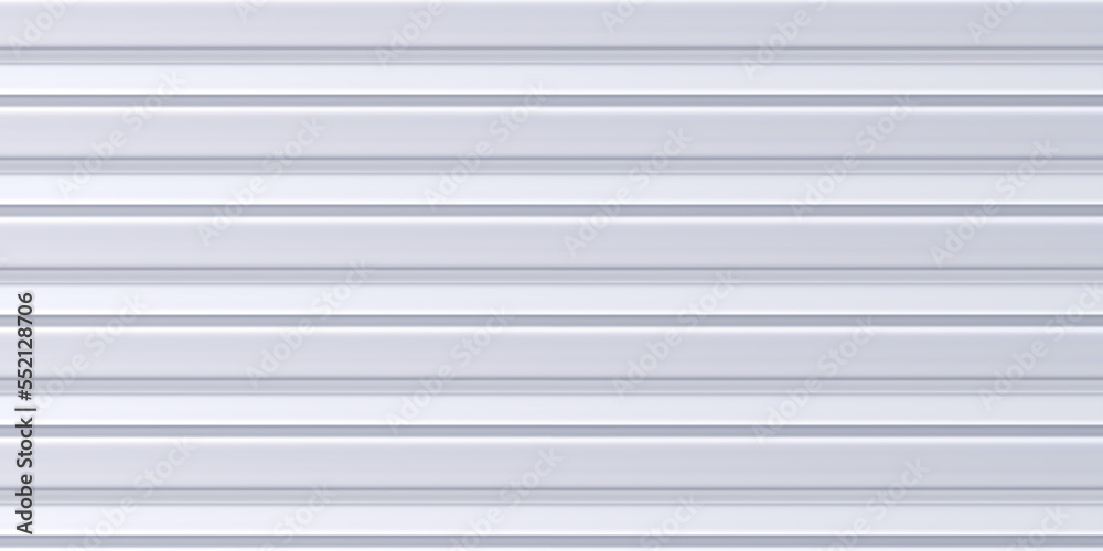 White corrugated iron sheets seamless pattern of fence or warehouse ...