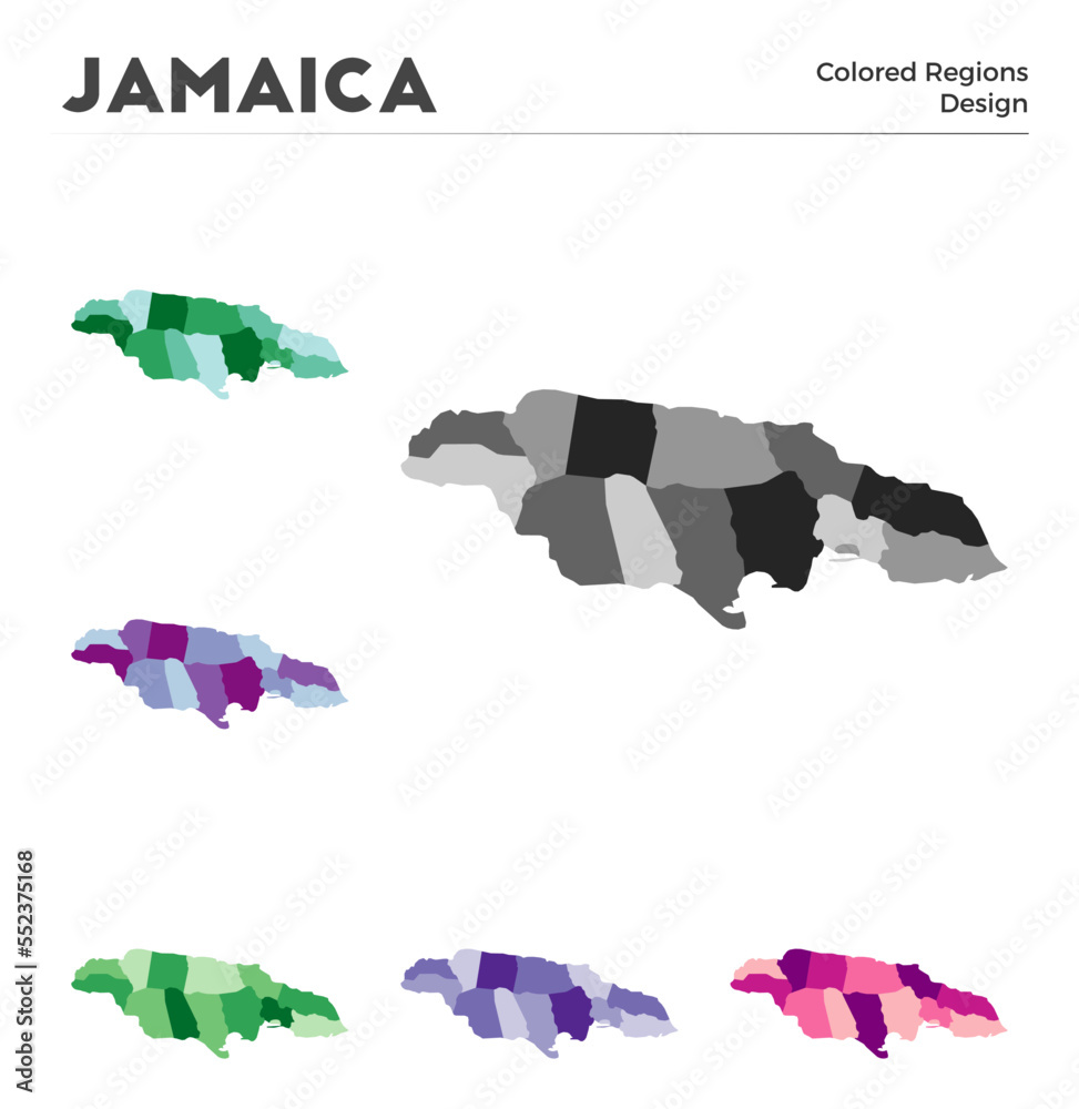 Jamaica map collection. Borders of Jamaica for your infographic ...