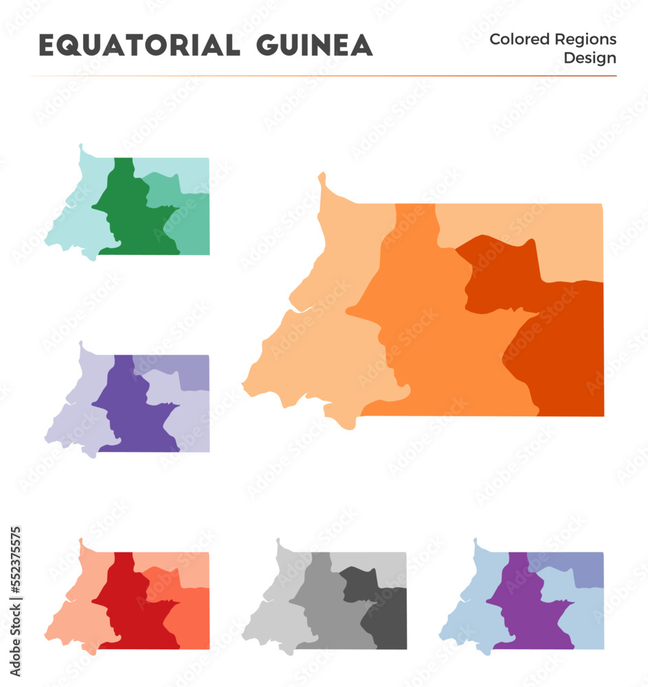 Equatorial Guinea map collection. Borders of Equatorial Guinea for your ...