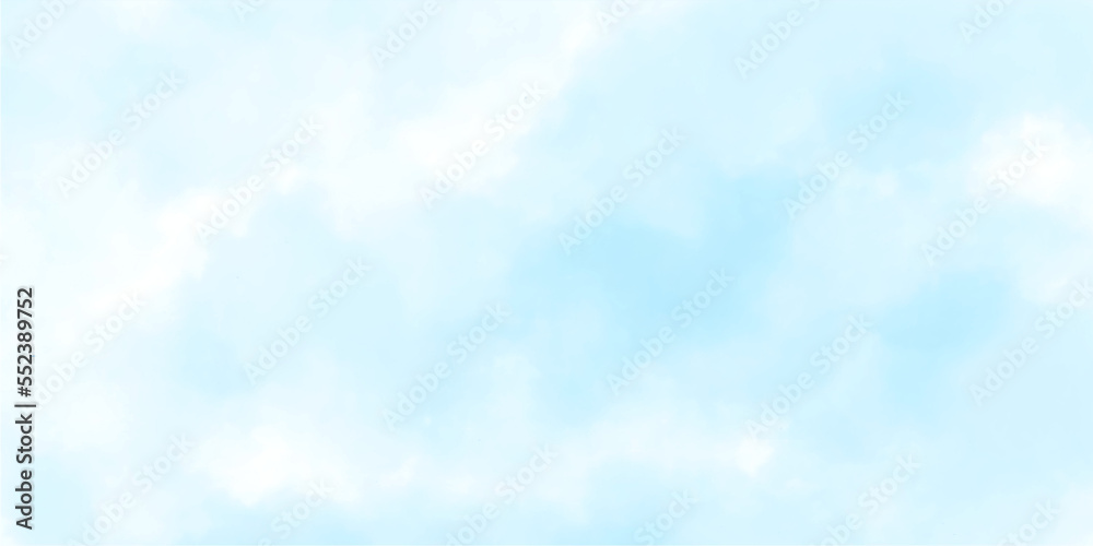 Vector de Stock Light blue watercolor background. Abstract hand draw ...