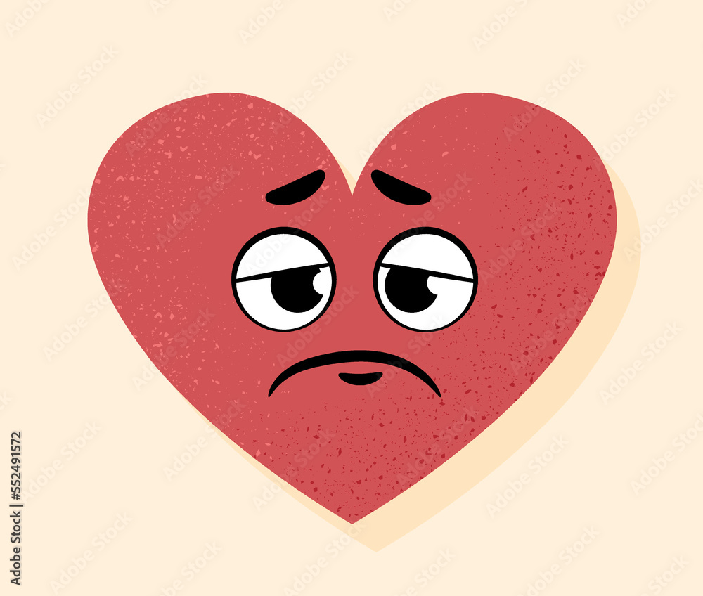 Stockvector Sad heart icon. Sticker for social media and messengers ...