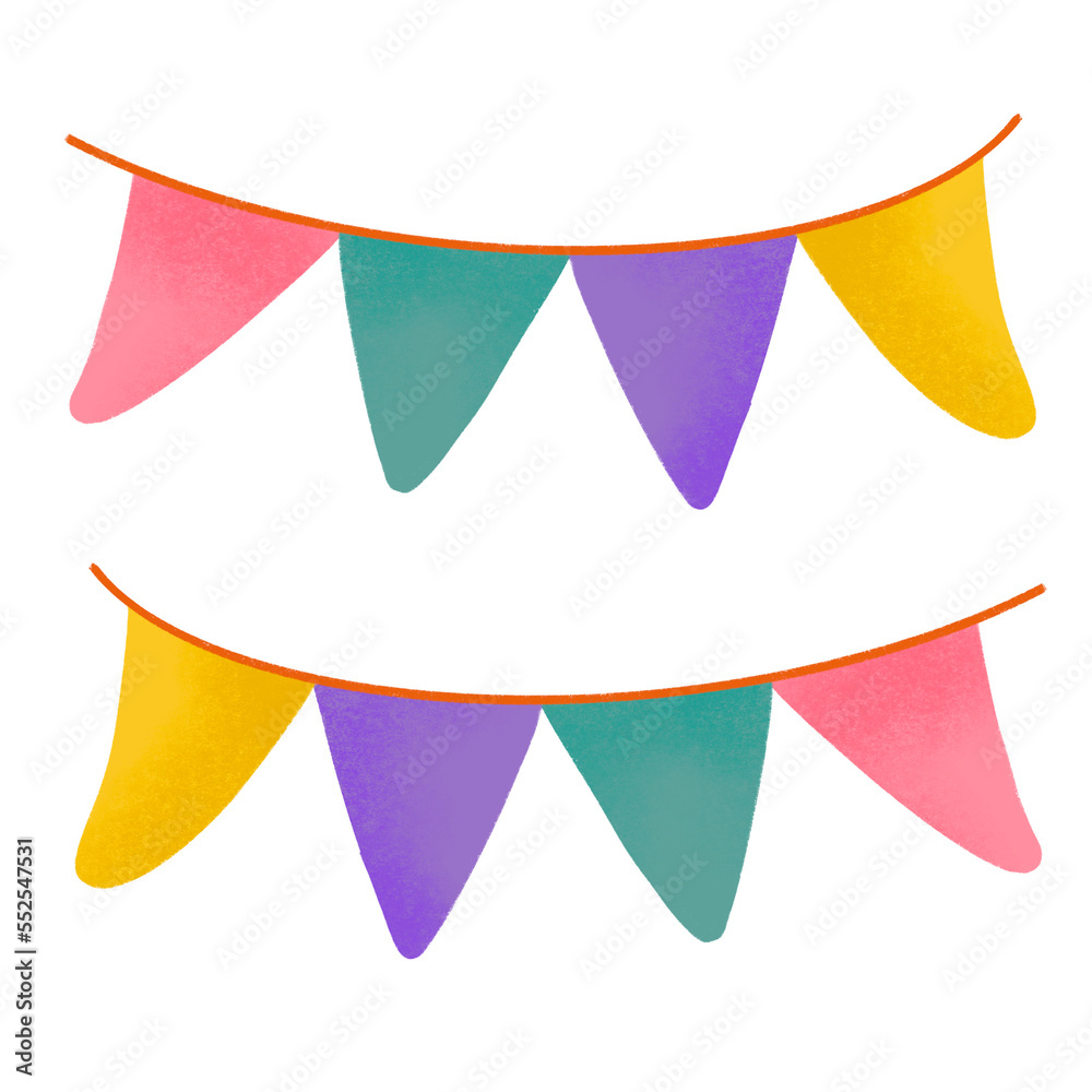 Filipino fiesta banderitas ornament in pastel colors Stock Illustration ...