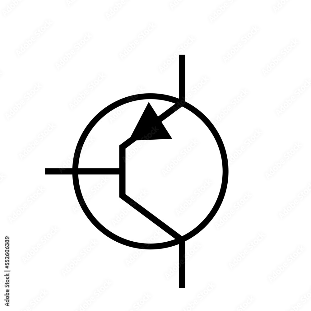 Transistor Electrical sign icon vector logo design template Stock ...