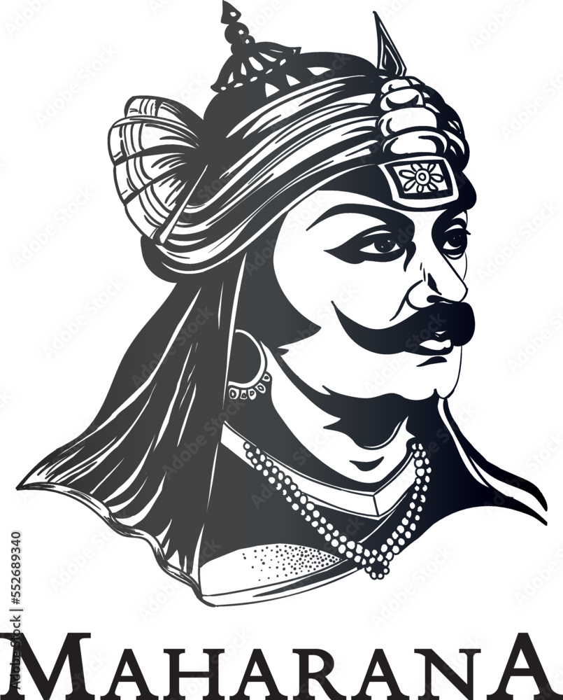 Bharat Ka Veer Putra - Maharana Pratap Singh. Illustration of warrior ...