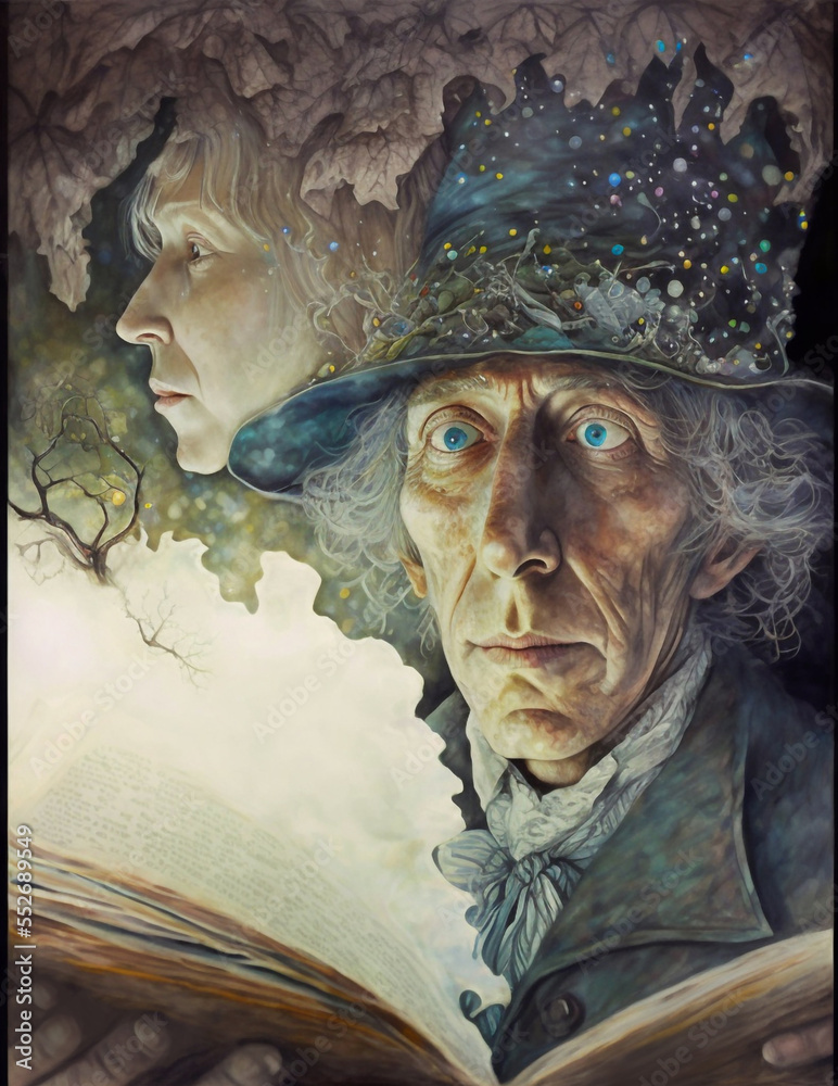 Fantasy portrait of the legendary fairytale writer Hans Christian ...