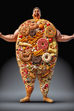 Obese Man And Junk Food Free Stock Photo - Public Domain Pictures