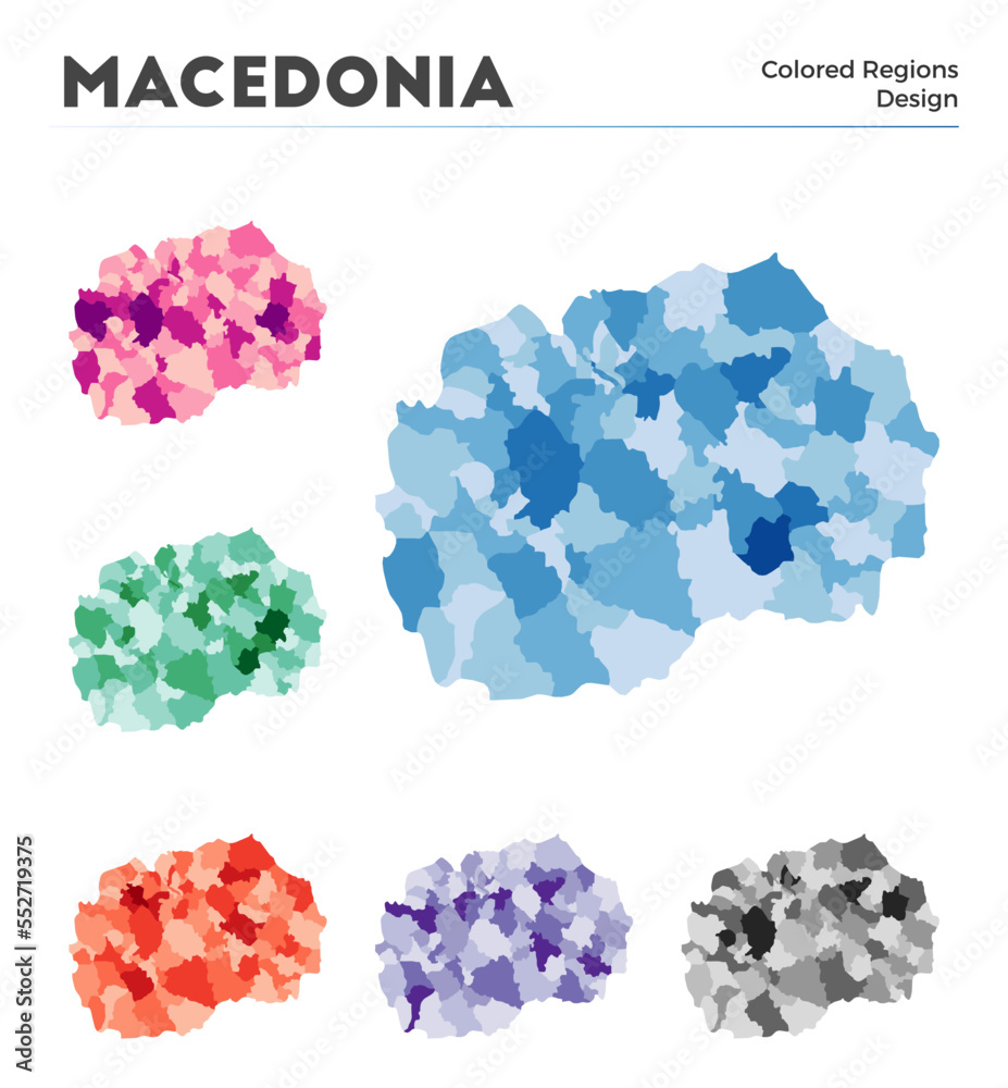Macedonia map collection. Borders of Macedonia for your infographic ...