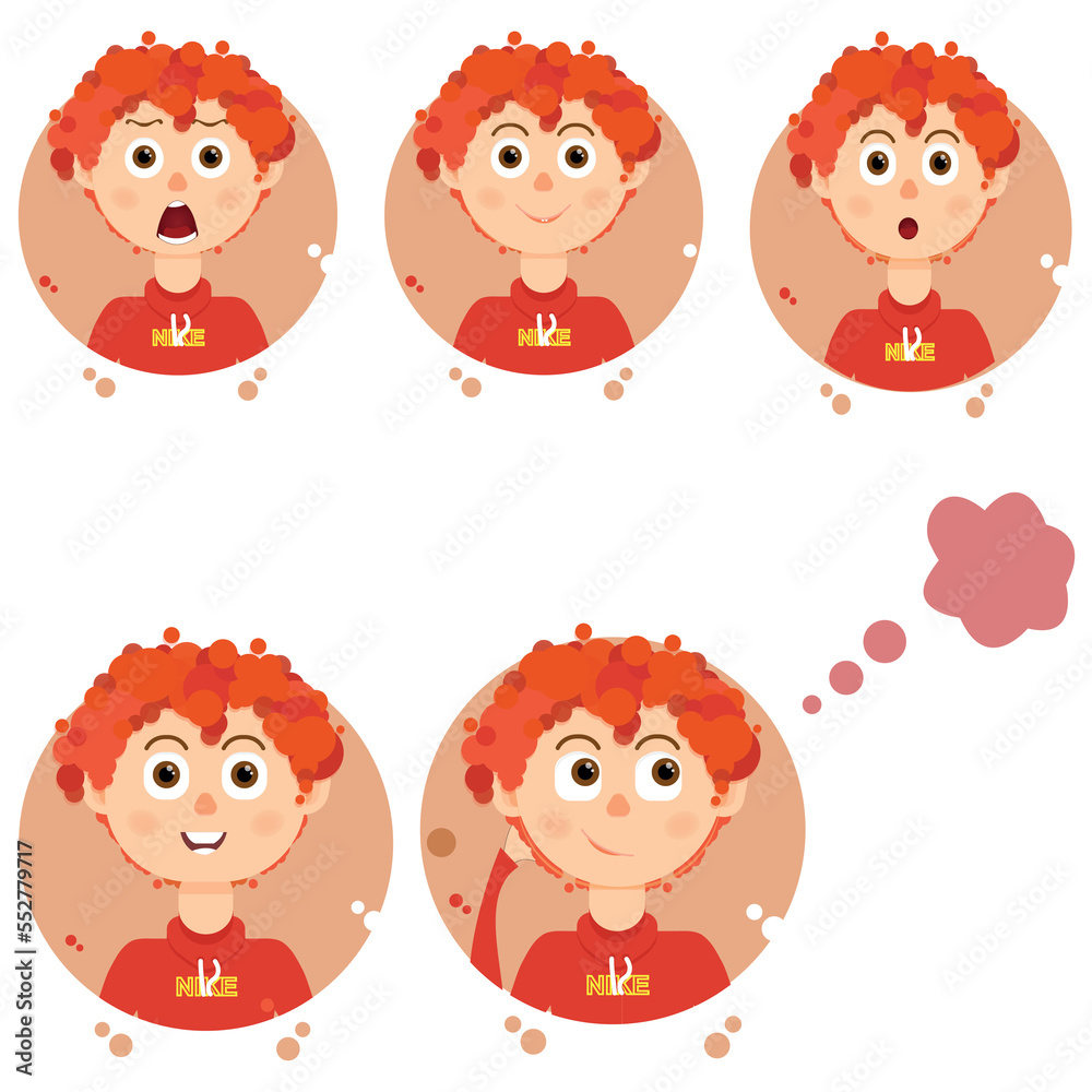 Set of elements for creating boy character animation. Little schoolboy ...