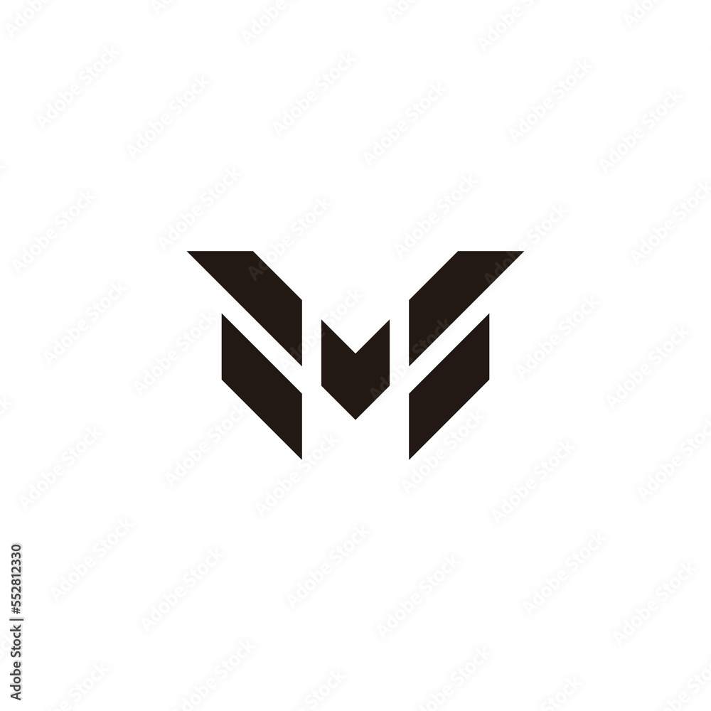 letter m simple geometric logo vector Stock Vector | Adobe Stock