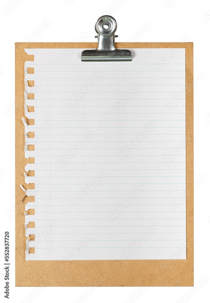 Notepad page on clipboard, PNG clipart isolated on transparent ...