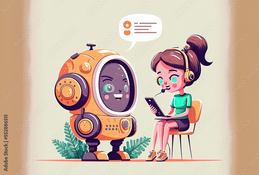 The girl is talking on the phone while utilizing an artificial ...