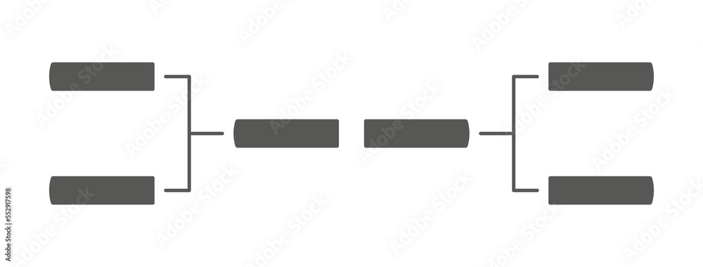 Templates two of vector tournament brackets for 4 teams. Blank bracket ...