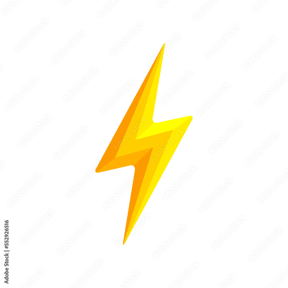 Lightning icon on white background. Flash logo design. Lighting bolt ...