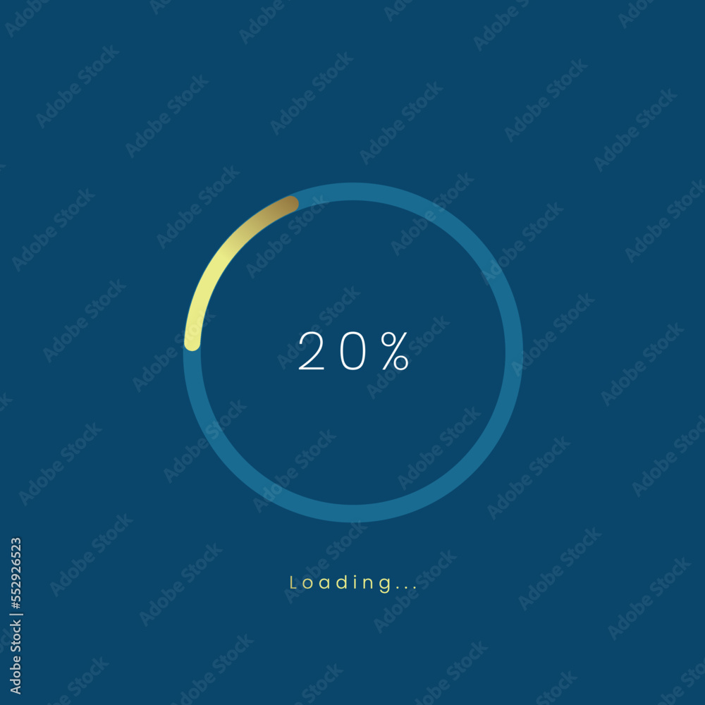 20 percent golden loading bar, gold upload UI,UX premium design bar ...