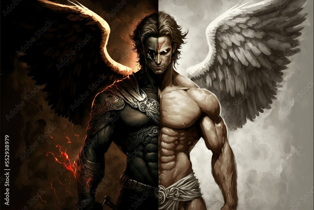 Engel Vs Demon Tegning