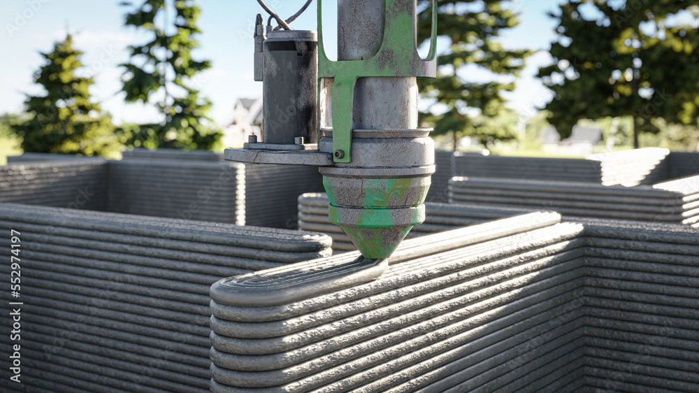 3d printing single-family house with concrete. New technology house ...