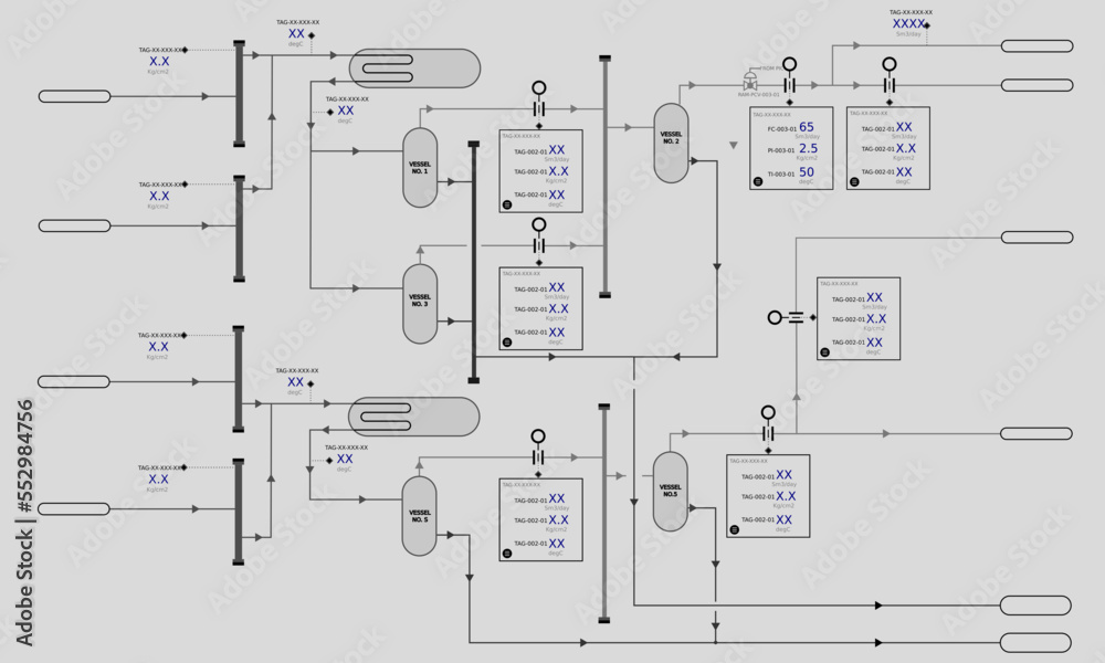 High-Performance HMI Screen for Processing Plant Stock Vector | Adobe Stock