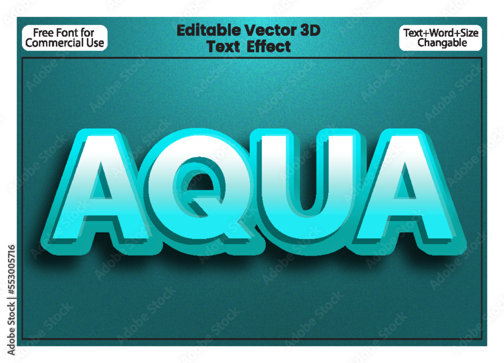 Editable Vector 3D Text Effect Stylish Font Word Letter Alphabet Logo ...