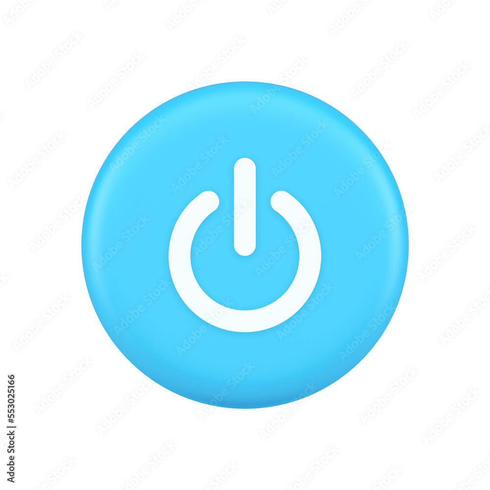 Shutdown turn on off button energy switch power start stop web app ...