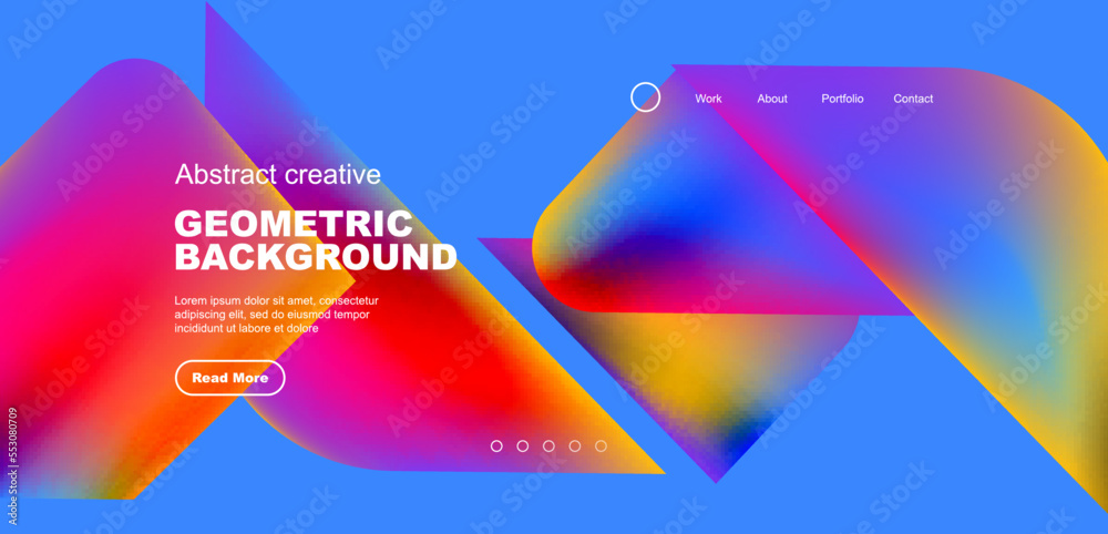 Liquid shapes with flowing gradient colors. Geometric circle round ...