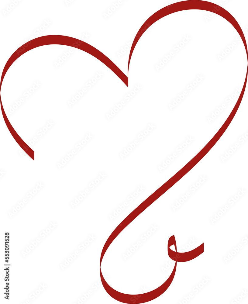 calligraphy drawn heart png Stock Illustration | Adobe Stock