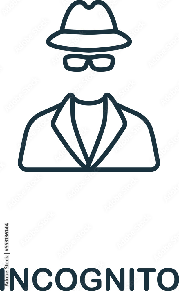 Vector de Stock Incognito icon. Monochrome simple Cyber Security icon ...
