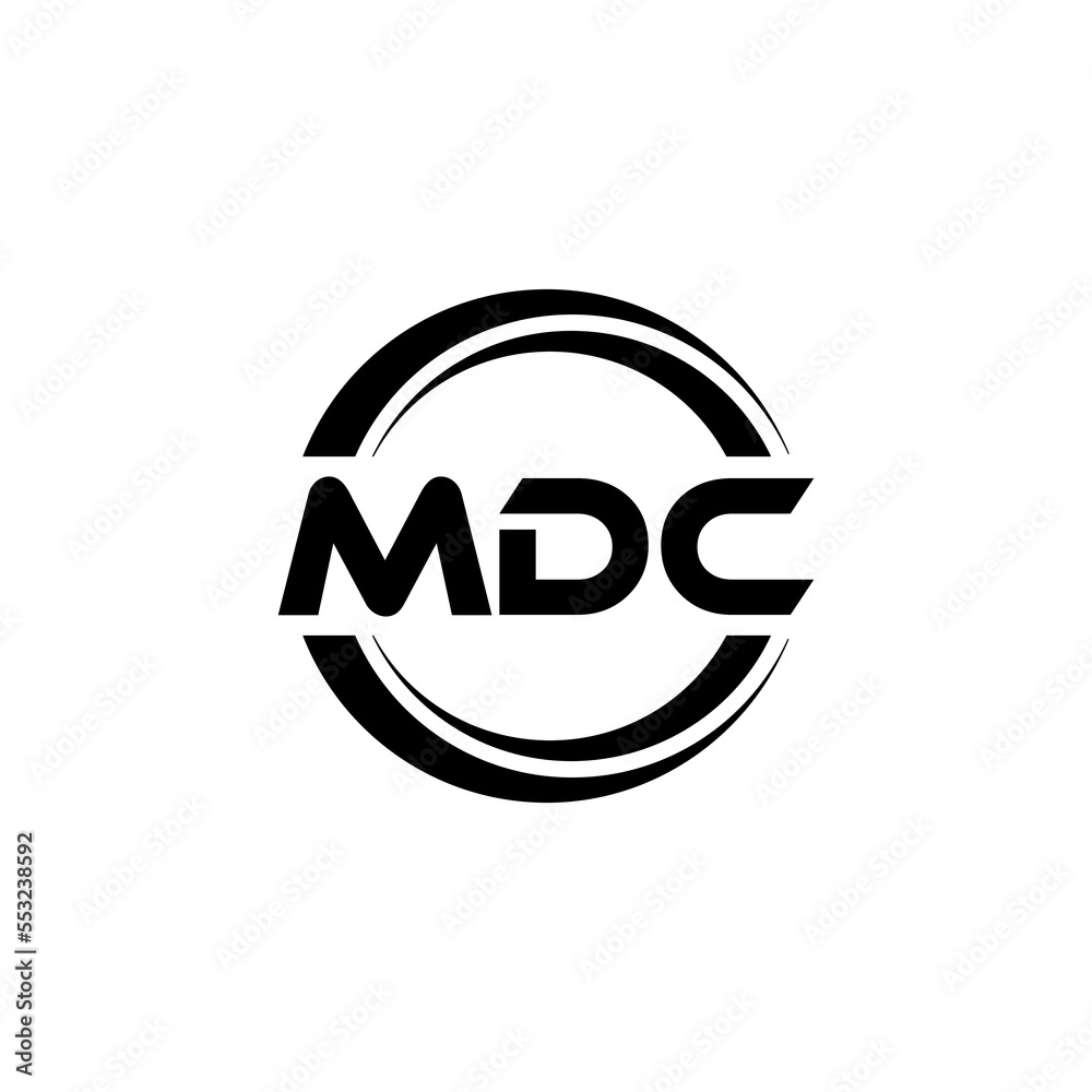 MDC letter logo design with white background in illustrator, vector ...
