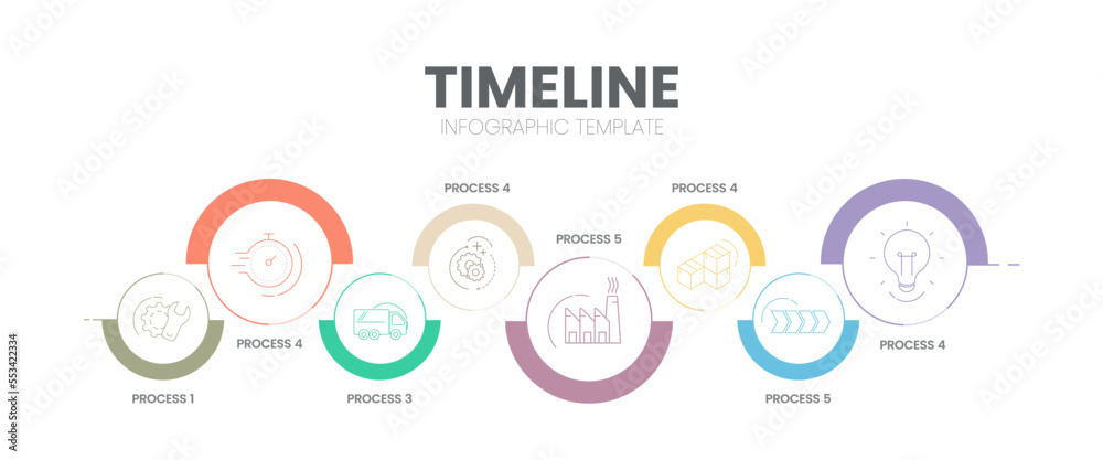 Image vectorielle Stock Business project timelines diagrams layout ...