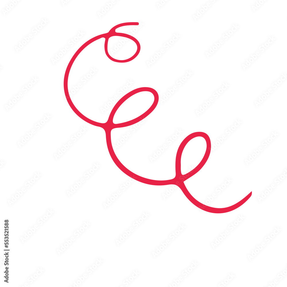 red hand drawn doodle art stroke Stock Vector | Adobe Stock