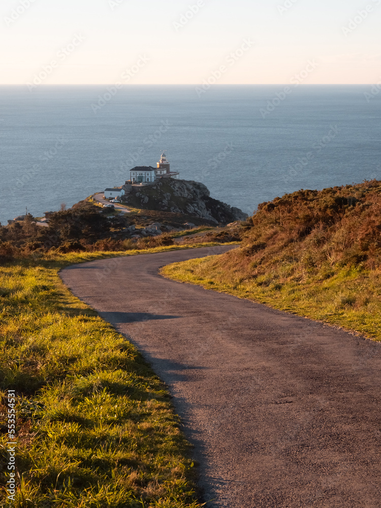 Finisterre Cape Lighthouse, Costa da Morte, Galicia, Spain. One of the ...