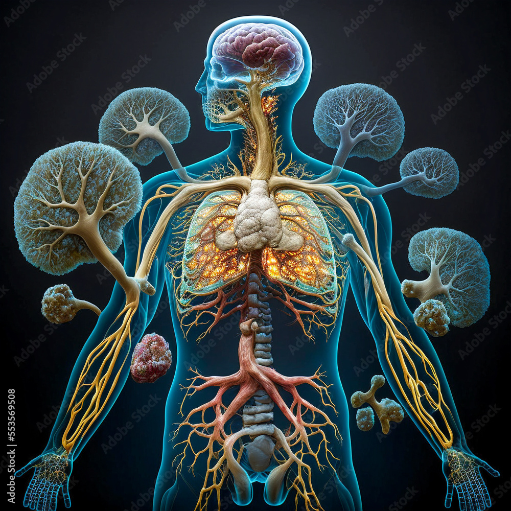 Fungal infection affects the human body. Stock Illustration | Adobe Stock