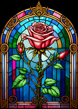Stained Glass Rose Flower Free Stock Photo - Public Domain Pictures