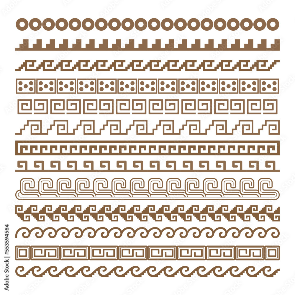 Grecas Prehispánicas Aztecas Stock Vector | Adobe Stock