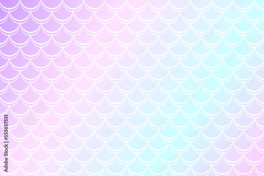 Mermaid holographic background in fantasy style with scales. Unicorn ...