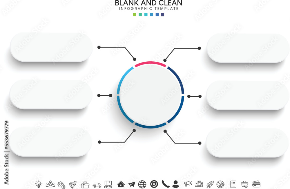 Blank and clean. Steps business data visualization timeline process ...