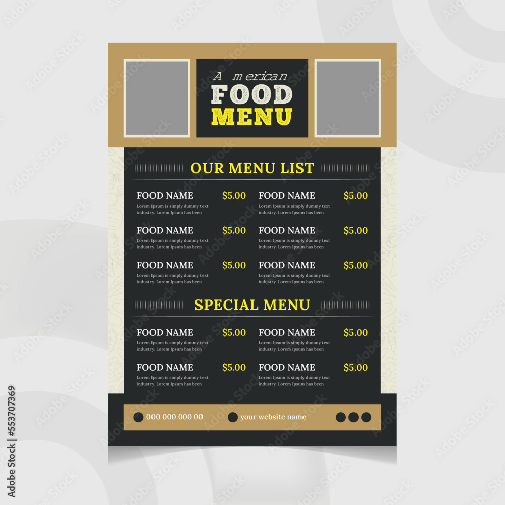Food Delivery Flyer Pamphlet brochure design vector template in A4 size ...