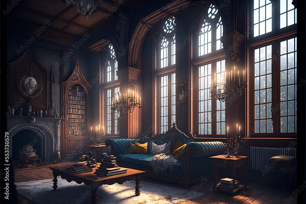 gothic drawing room