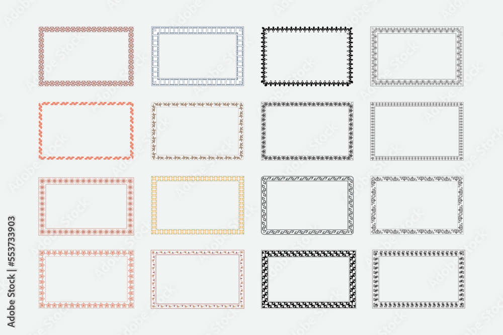 Vector luxury photo frame border design, certificate border, resume ...