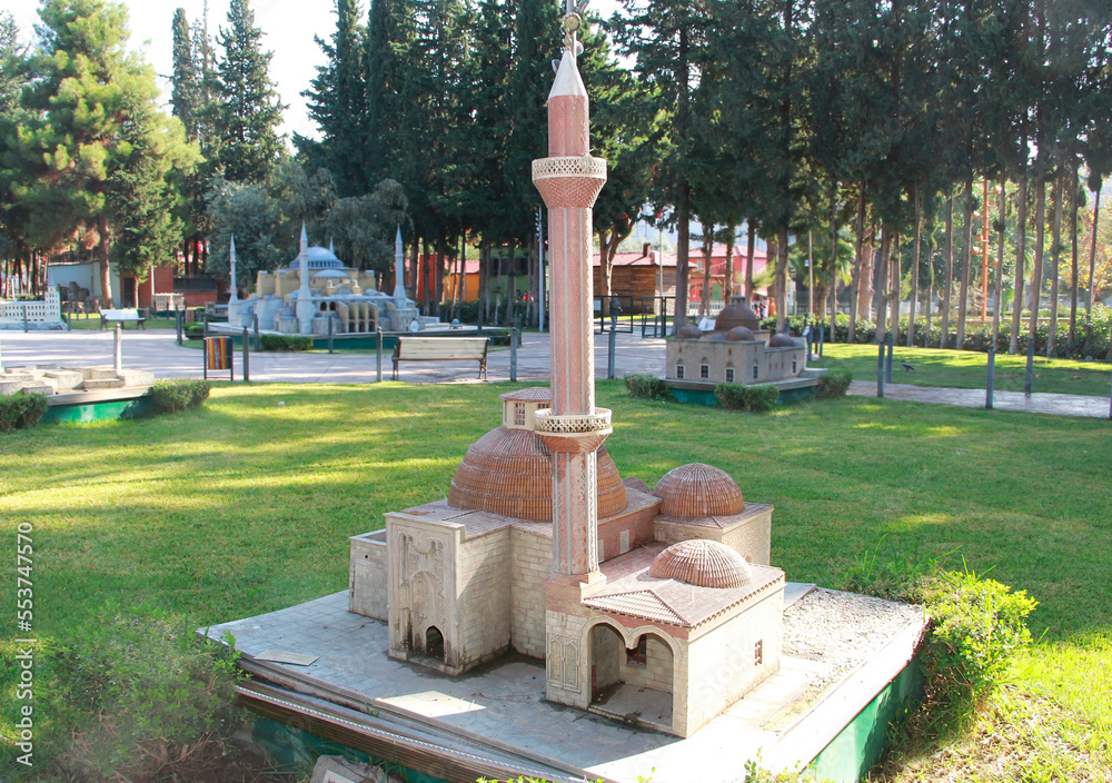 Antalya, Turkey, October 17, 2022. Layout of an old mosque building ...